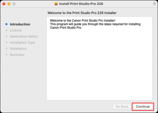 Install Print Studio Pro 2.2.5 or 2.2.6 on a Mac