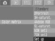 How to create a custom color matrix setting on the EOS 1D Mark II and ...