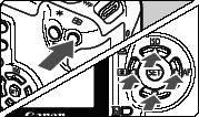 How to operate the cross keys on the back of the EOS Digital Rebel XT.