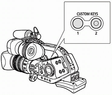 Using the custom keys on the XL H1A and XL H1S camcorders