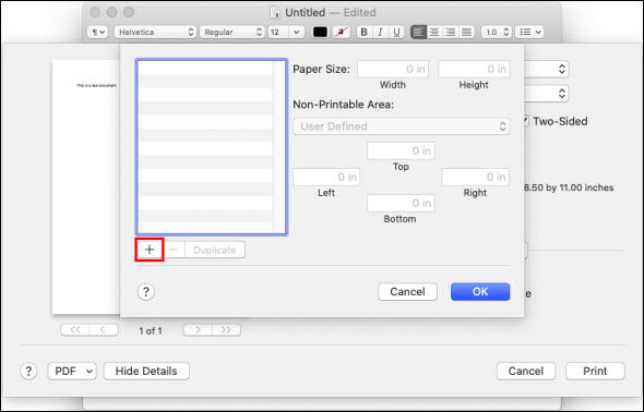 Specify a Custom Paper Size - PRO-1000