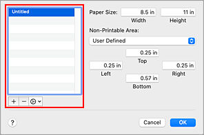 Set a Custom Paper Size on a Mac - TC-20 / TC-20M