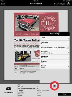 Print documents using the Canon PRINT Inkjet/SELPHY app - iOS