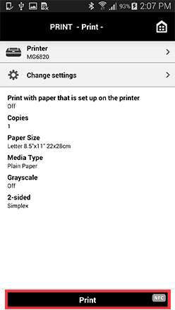Print documents using the Canon PRINT Inkjet/SELPHY app - Android