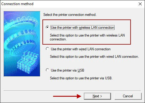 Connecting Your Printer to a Wireless LAN with a USB Cable