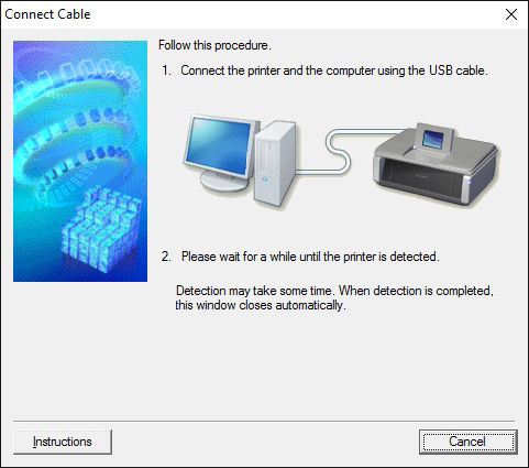 Connecting Your Printer to a Wireless LAN with a USB Cable
