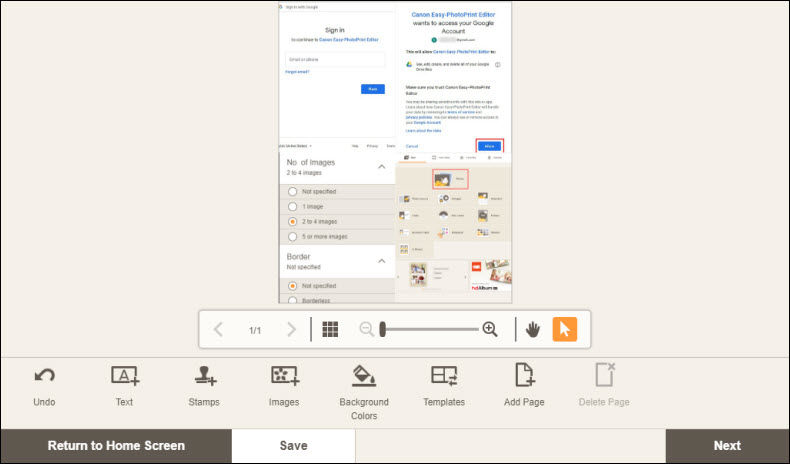 Printing Multiple Images on a Single Sheet in Easy-PhotoPrint Editor