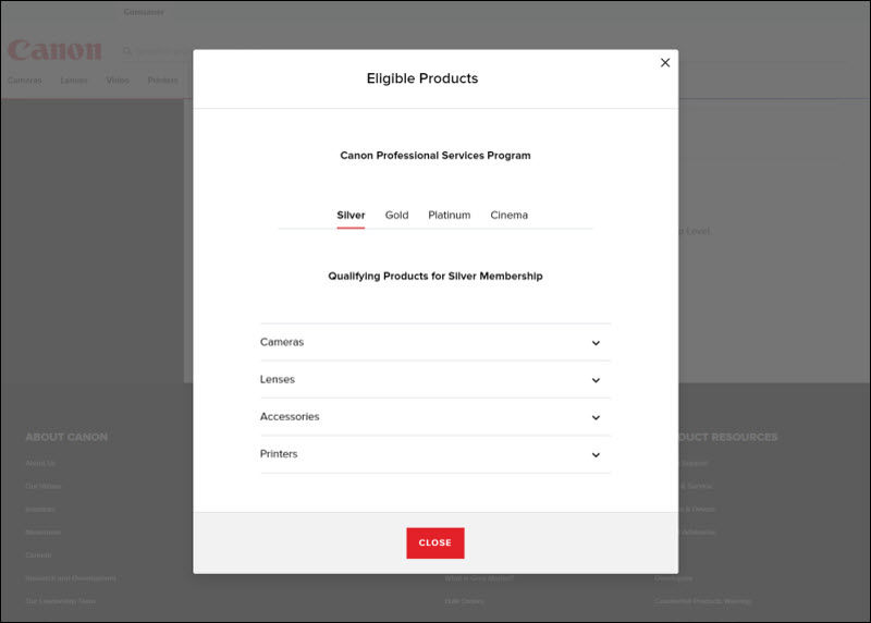 My Canon Account - Overview