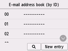 Registering Recipients' E-Mail Addresses on the Operation Panel - GX7020
