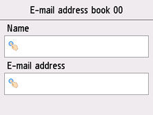 Registering Recipients' E-Mail Addresses on the Operation Panel - GX6020