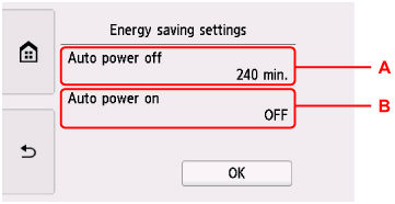 ECO Settings - Auto Power and Duplex Print - TR8620