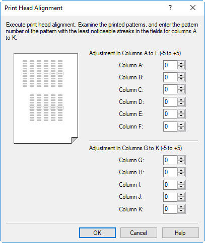 Aligning the Print Head from a Windows Computer - MG3120 / MG3122