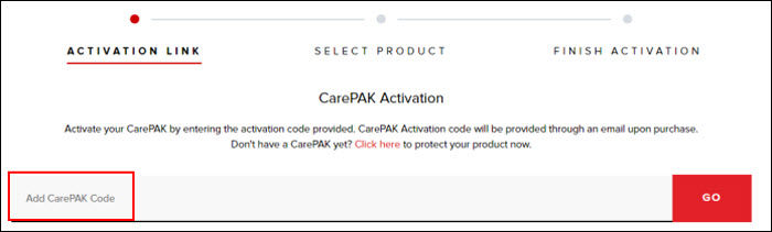 Activate an eCarePAK