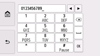 Registering Fax / Telephone Numbers of Recipients with the Touch Screen ...