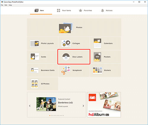 Printing Disc Labels (CD/DVD/BD) with Easy-PhotoPrint Editor on macOS ...