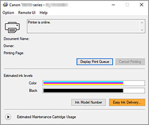 Check the Ink Status from a Windows PC - TR7820