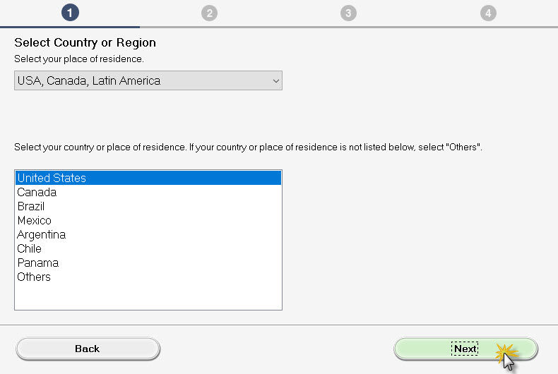 Setting up the Printer for use on a Wired LAN - Establishing connection ...