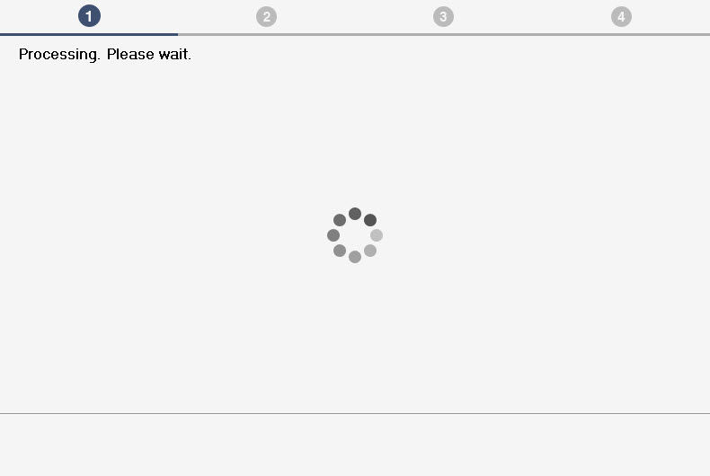 Setting up the Printer for use on a Wired LAN - Establishing connection ...
