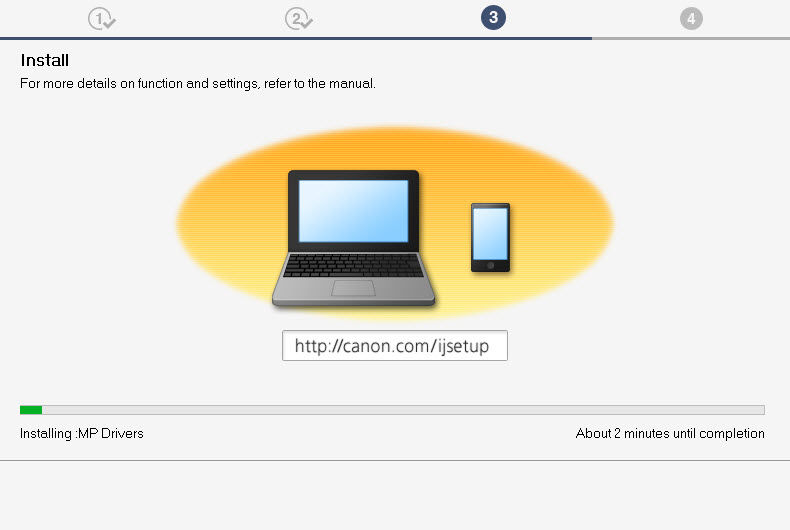 Setting up the Printer for use on a Wired LAN - Establishing connection ...