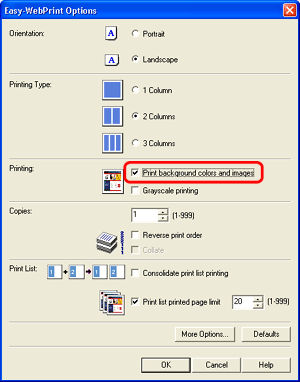 Printing Web Pages as they Appear (WYSIWYG) using Easy-WebPrint