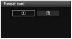 Formatting the cards on the EOS 5D Mark III