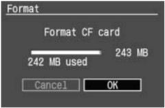 Formatting the CF card on the EOS 5D