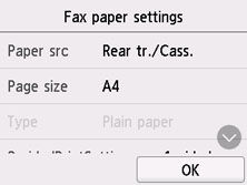 Change the Paper Settings for Receiving Faxes - GX4020