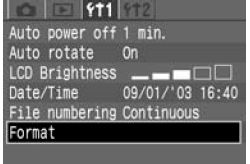 How to format the memory card on the EOS Digital Rebel and EOS Digital ...