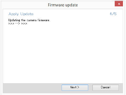 How do I install the firmware update for my camera?