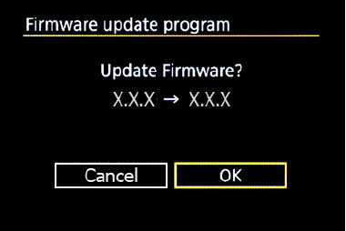 How do I install the firmware update for my camera?