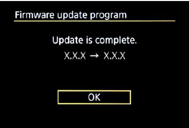 How do I install the firmware update for my camera?