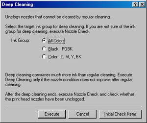 Print Nozzle Check Pattern iP100 (Windows)