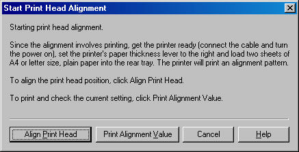 Print Head Alignment - PIXMA iP100 Printer