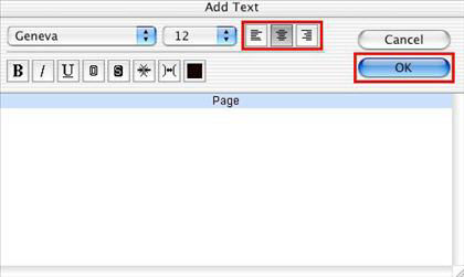 How to add text, headers, or captions using ImageBrowser
