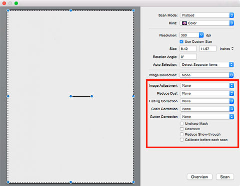 IJ Scan Utility (macOS) - Image Corrections and Color Adjustments with ...