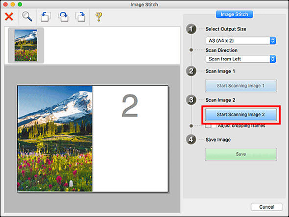 IJ Scan Utility Lite - Scanning Originals Larger than the Platen (Image ...