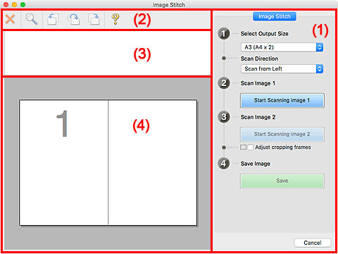 Image Stitch Window (Mac) - TR7020