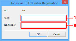 Registering a Fax / Telephone Number Using Speed Dial Utility2 (Windows ...