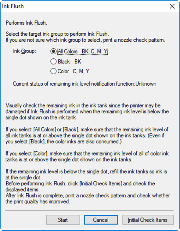 Cleaning the Print Head from a Windows PC - G2260 / G3260