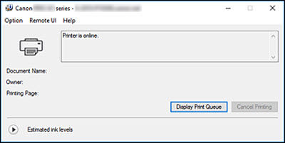 Checking Ink Status from a Windows PC - PRO-200