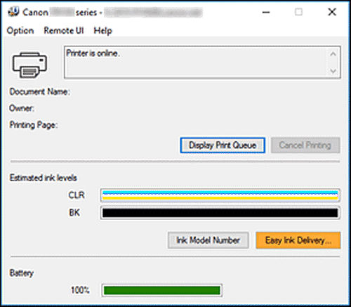 Check the Ink Status From a Windows Computer - PIXMA TR160