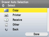 Adjusting the Auto Drawer Selection settings