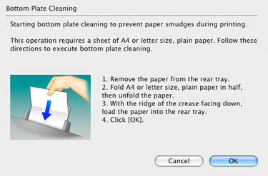 Perform Bottom Plate Cleaning (Mac OSX) - iP2700 / iP2702
