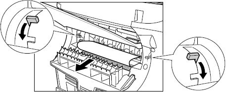 Clearing jam from inside the machine L170