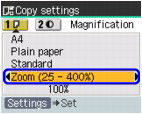 Change the copy settings - MX850