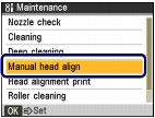 Perform a Print Head Alignment using the operation panel - MX330