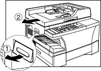 Removing Jammed Paper from Inside the Machine-IC D/PC 1000 Series