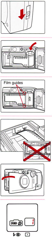 Sure Shot Z90W : How to load the film