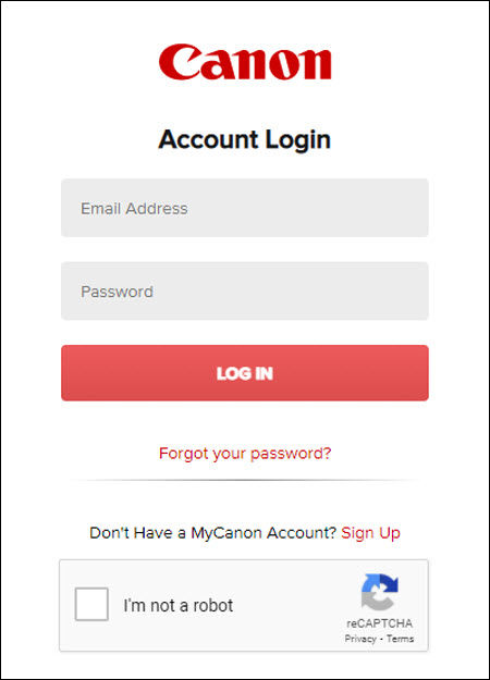 View CarePAK Information in My Canon Account