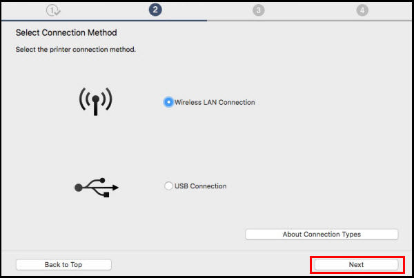 Set up the Network Connection using a USB cable - TS3120 / TS3122 (Mac)